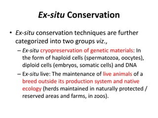 Conservation of indigenous animals | PPT