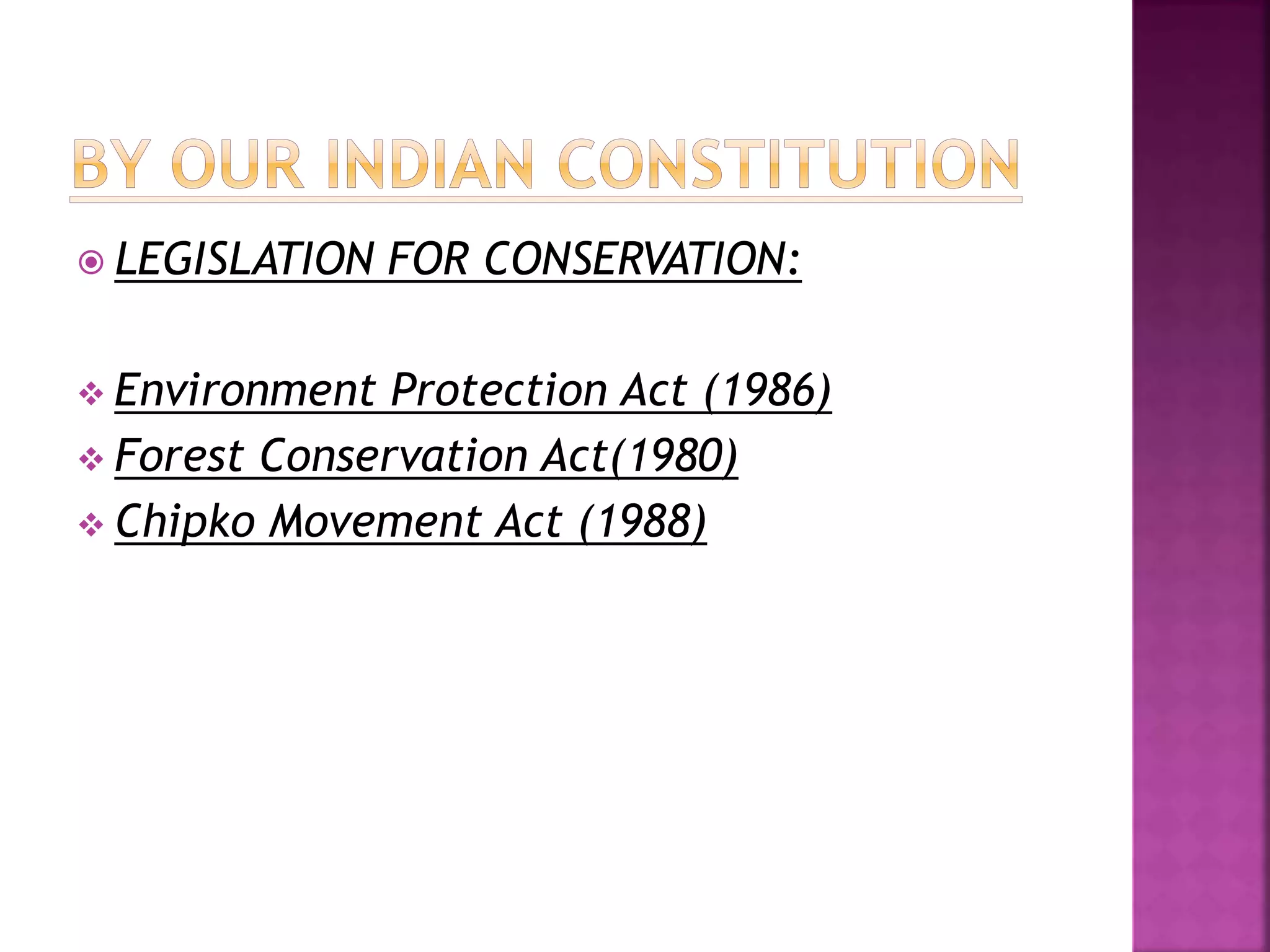 Conservation of land , water , biotic resources | PPTX
