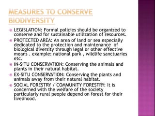 Conservation of land , water , biotic resources | PPTX