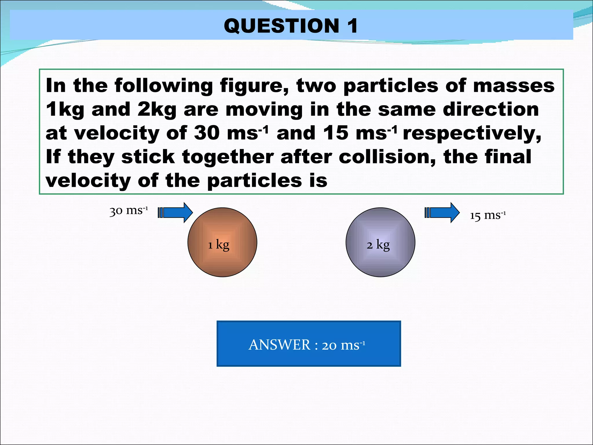 Conservation of linear momentum | PPT