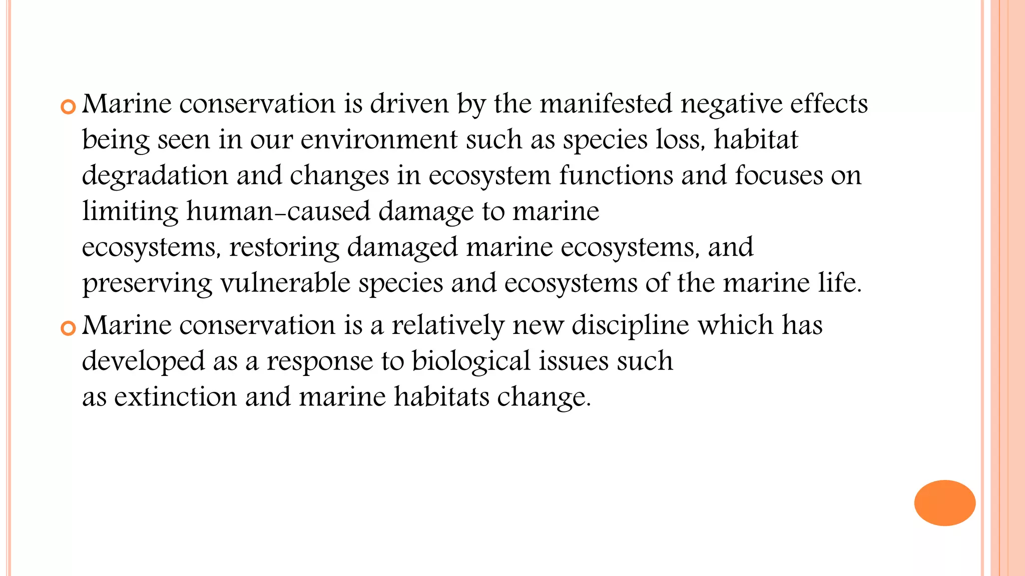 Conservation of marine ecosystem | PPTX