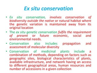 Conservation of medicinal plants | PPTX
