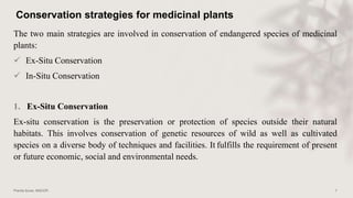 Conservation of Medicinal Plants/ B. Pharm/ Pharmacognosy ...