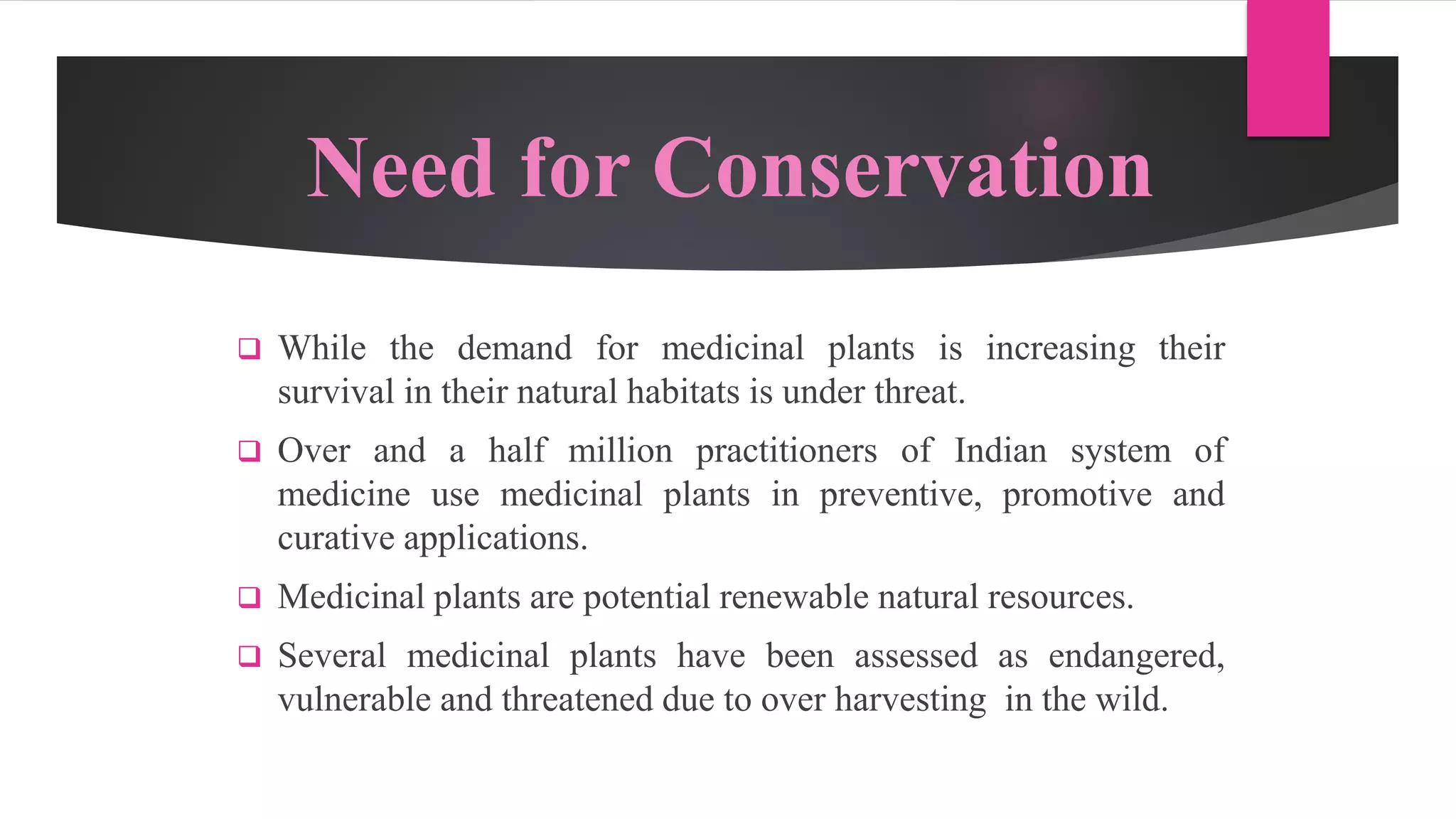 Conservation of medicinal plants | PPT