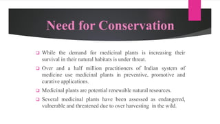 Conservation of medicinal plants | PPT
