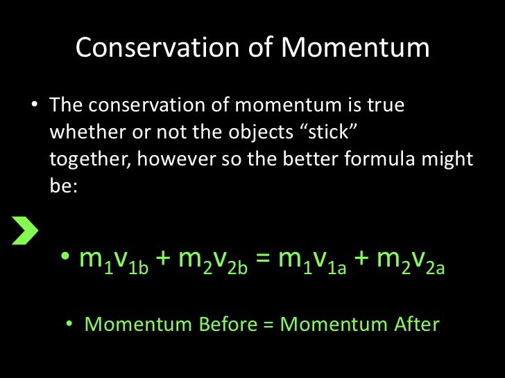 Conservation of momentum
