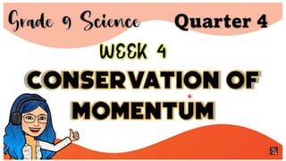 Conservation of Momentum. Grade 9 lesson. | PPTX