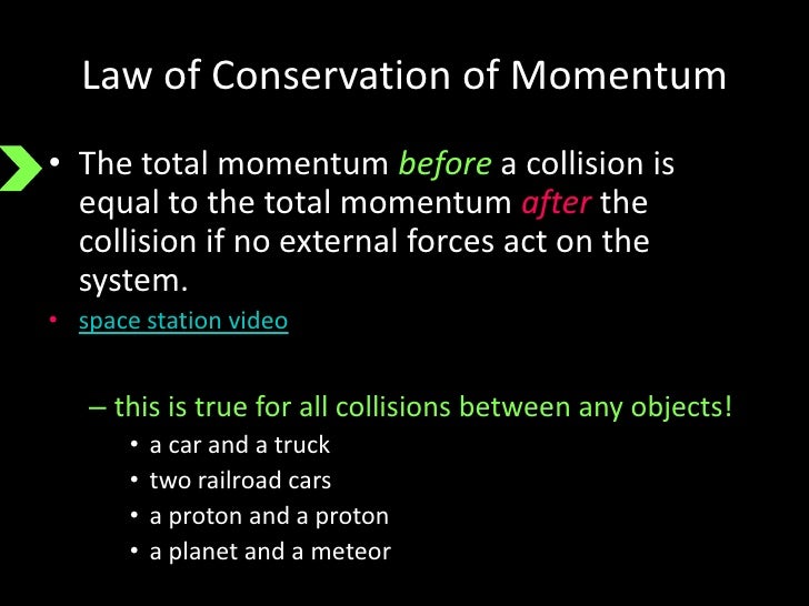 Conservation of Momentum