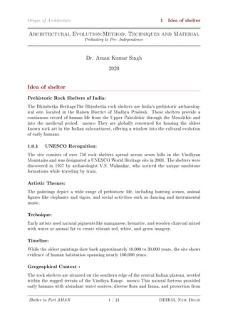 Architectural Evolution:Method, Techniques and Material Prehistory to ...