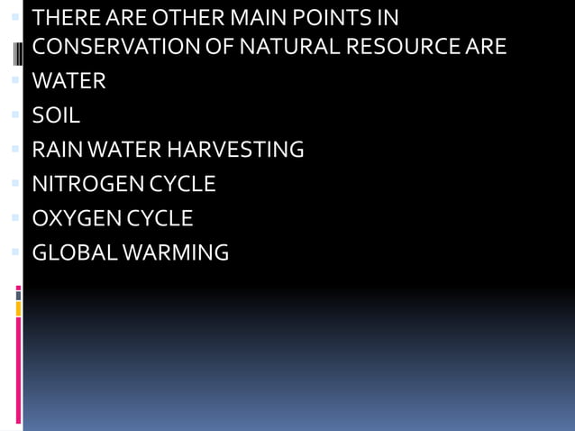 Conservation of natural resource | PPTX | Indoor Environmental Quality ...