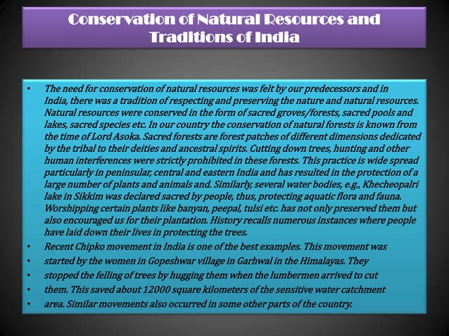 Conservation of natural resources | PPTX