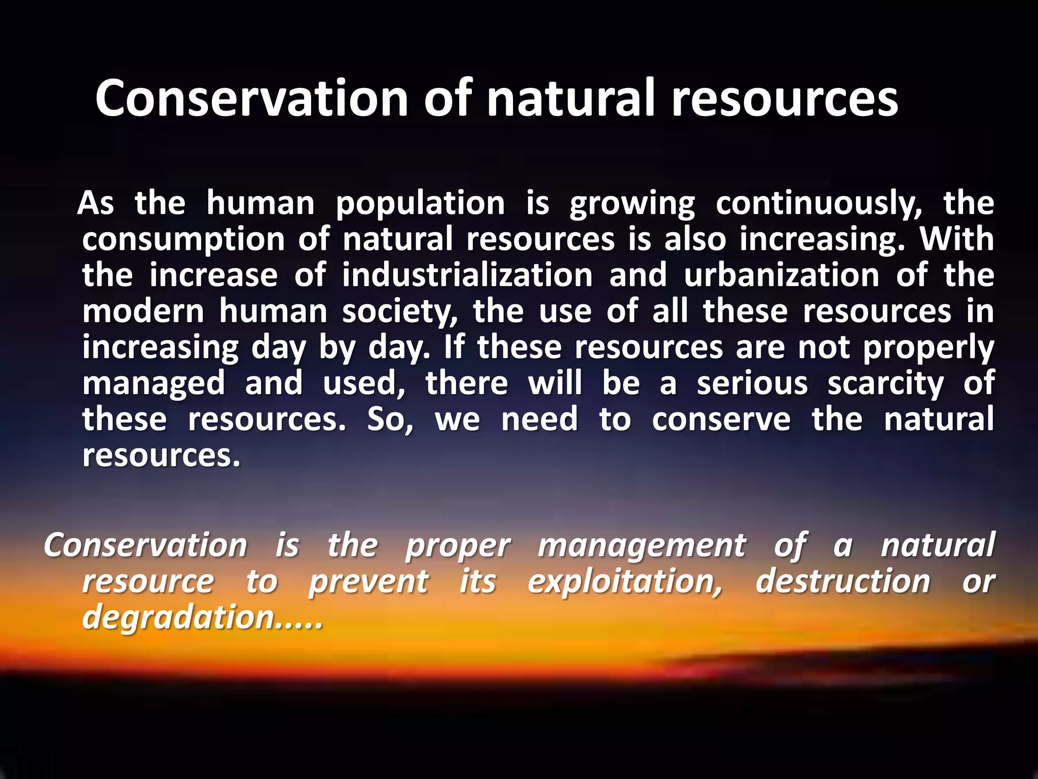 Conservation of natural resources.ppt