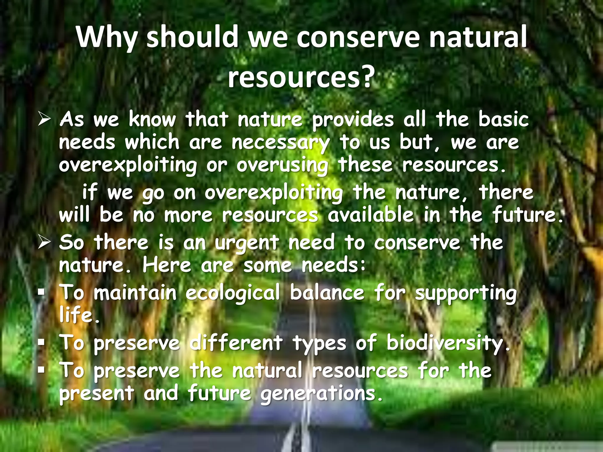 Conservation of natural resources.ppt