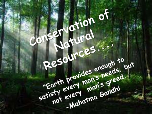 Conservation of natural resources.ppt | Agriculture | Industries