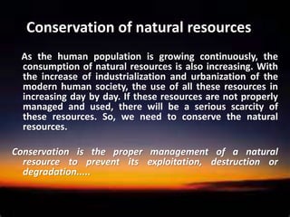 Conservation of natural resources.ppt