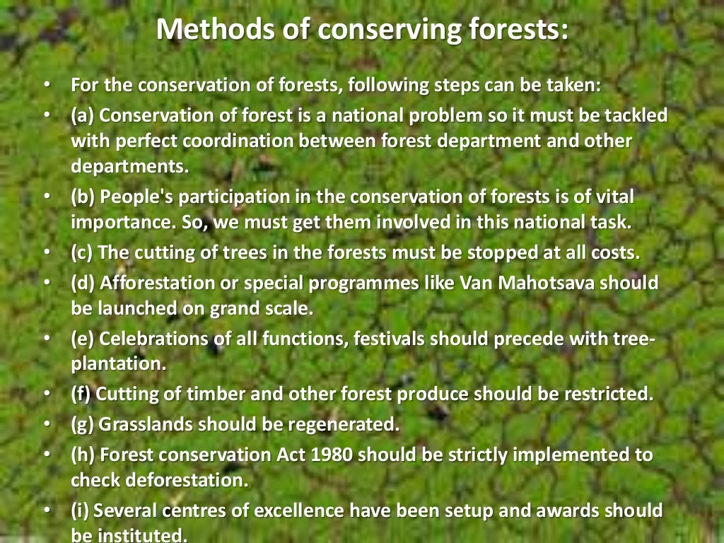 Sentence On Conservation Of Natural Resources
