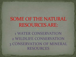 Conservation of natural resources | PPTX
