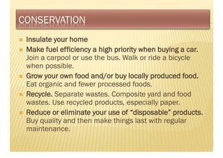 Conservation Of Natural Resources | PDF