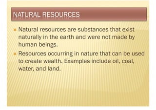 Conservation Of Natural Resources | PPT
