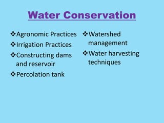 Conservation of natural resoureses main prjct | PPTX