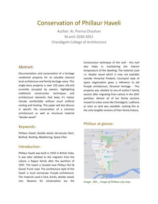 Conservation of Phillaur Haveli | PDF