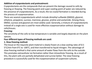 Conservation of plant genetic resources and cryopreservation | PPTX