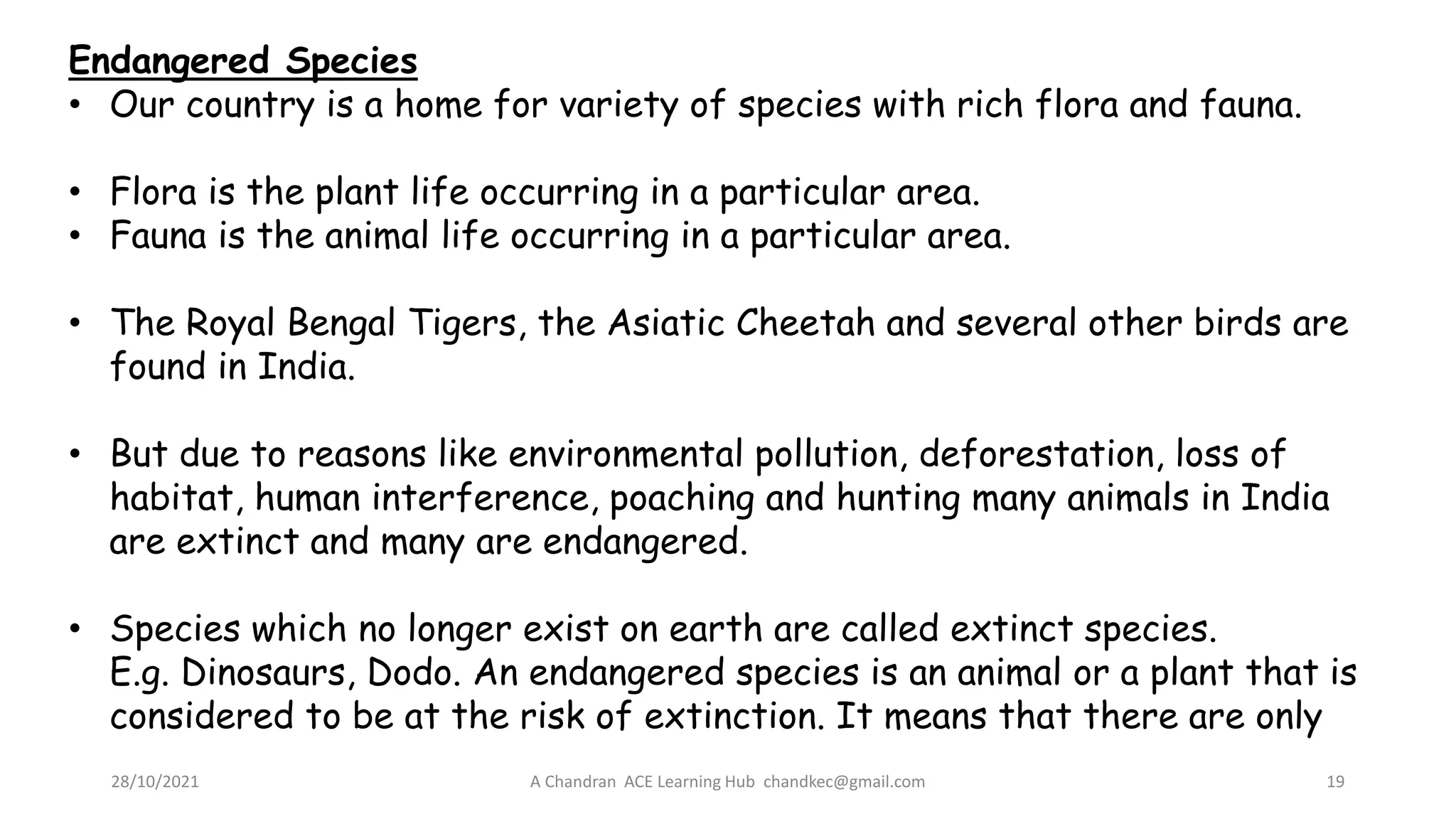 Class 8 Science :Conservation of plants and animals | PPTX