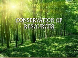 Conservation of resources | PPT