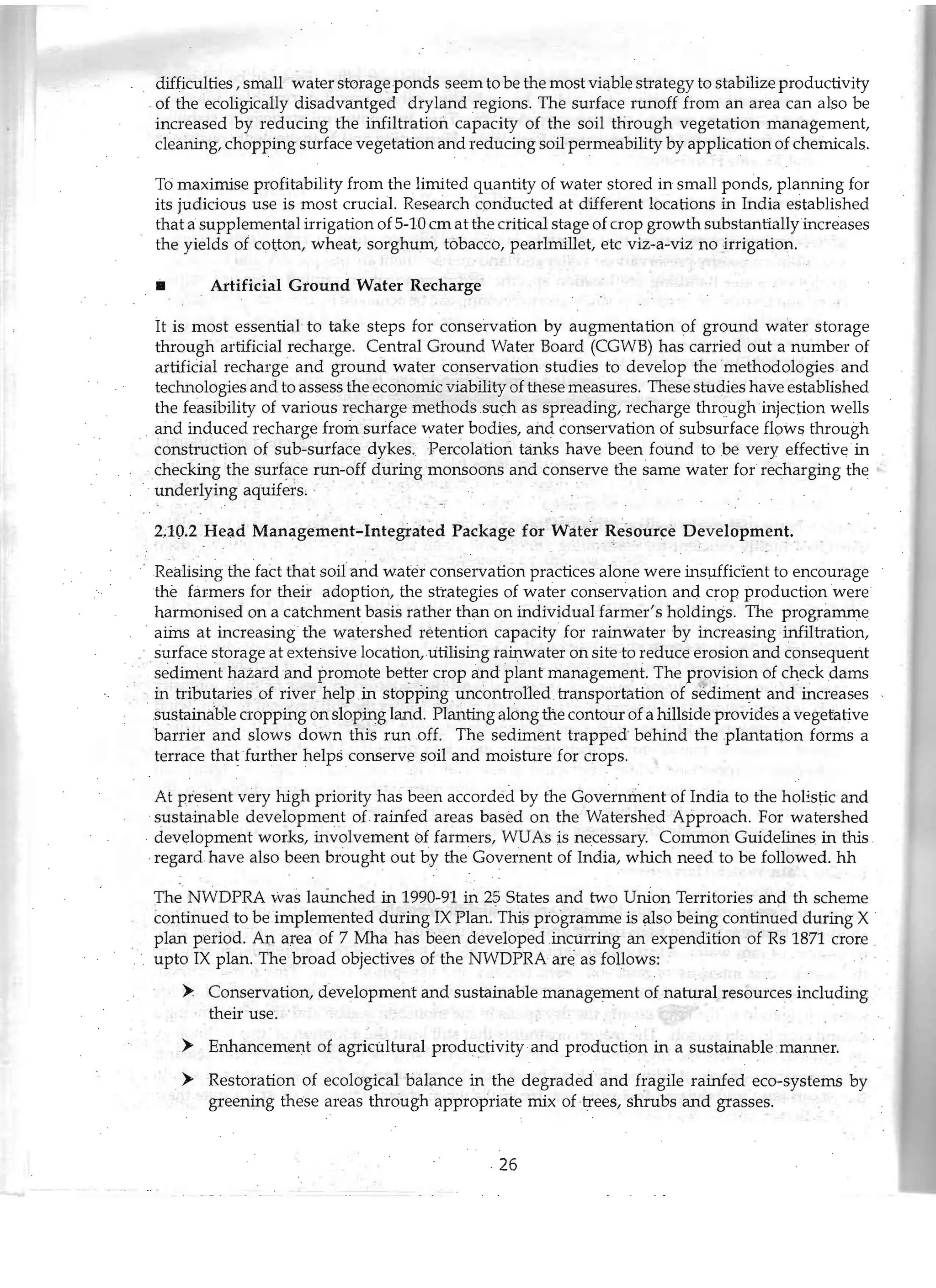 CONSERVATION OF WATER IN AGRICULTURE AND INDUSTRIAL SECTORS - 2003 | PDF
