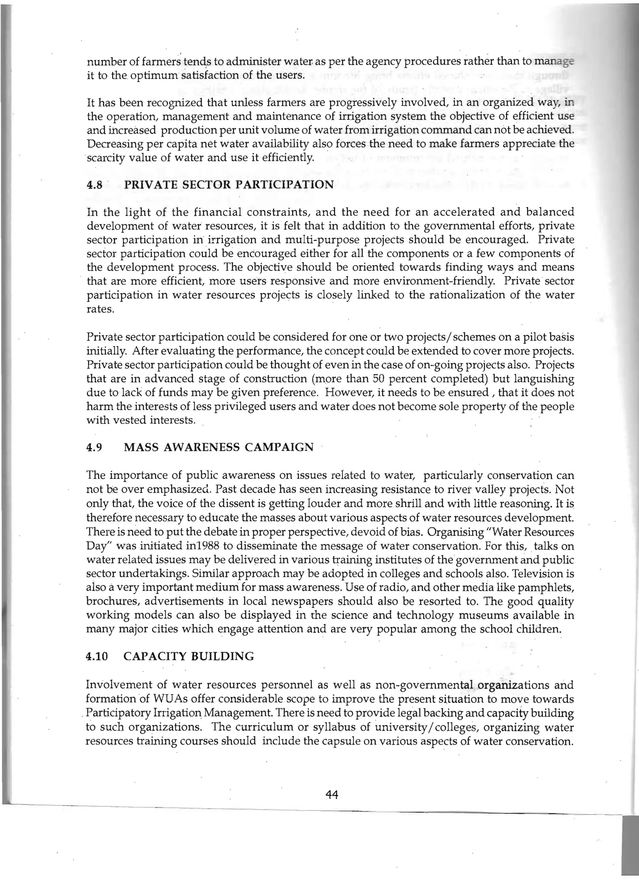 CONSERVATION OF WATER IN AGRICULTURE AND INDUSTRIAL SECTORS - 2003 | PDF