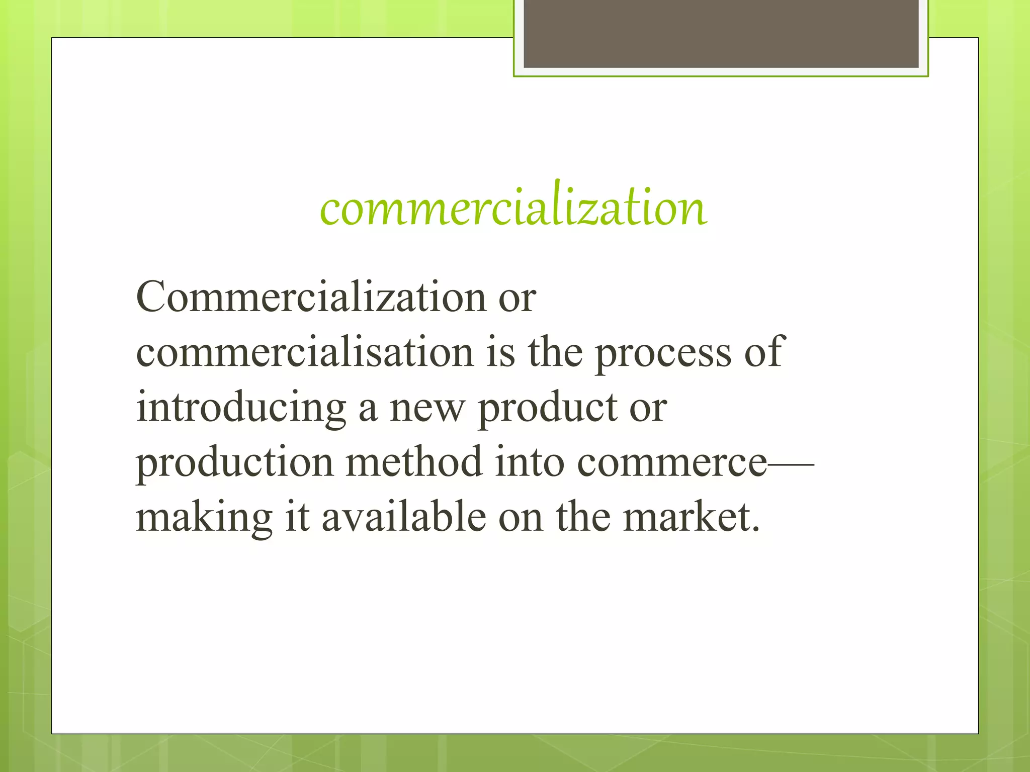 Conservation or commercialization | PPTX