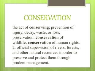 Conservation or commercialization | PPT
