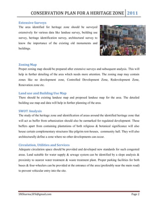 Conservation plan and application of planning techniques | PDF
