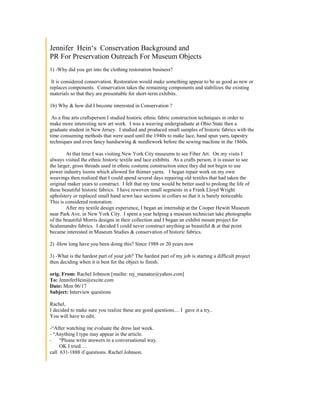 Conservation & preservation of Historic Silk - JenniferHein Textile ...