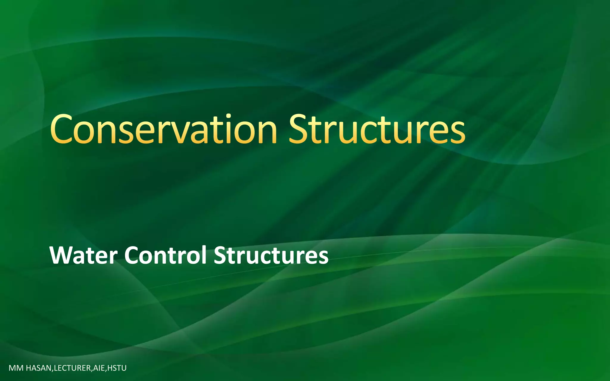 Soil Water Conservation structure | PPTX