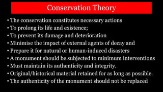 Conservation Theories, Modern Principles and Guidelines.pptx | Travel ...