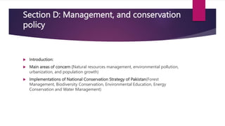 Conservation through population and ecosystem management by Fouzia ...