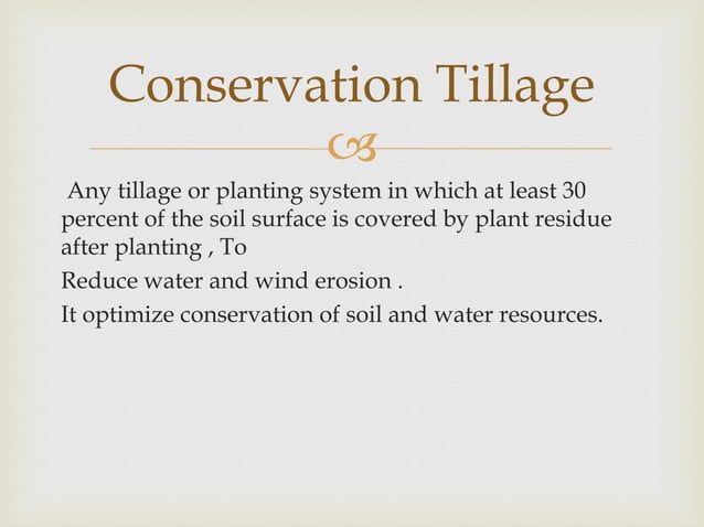 Conservation tillage, Practices used in Conservation Tillage | PPTX ...