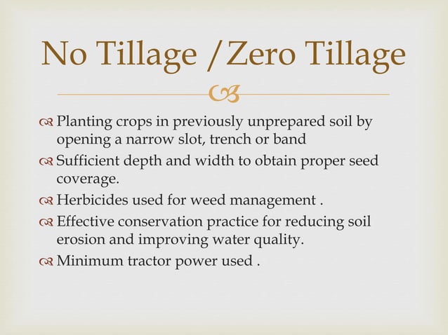 Conservation tillage, Practices used in Conservation Tillage | PPTX | Agriculture | Industries