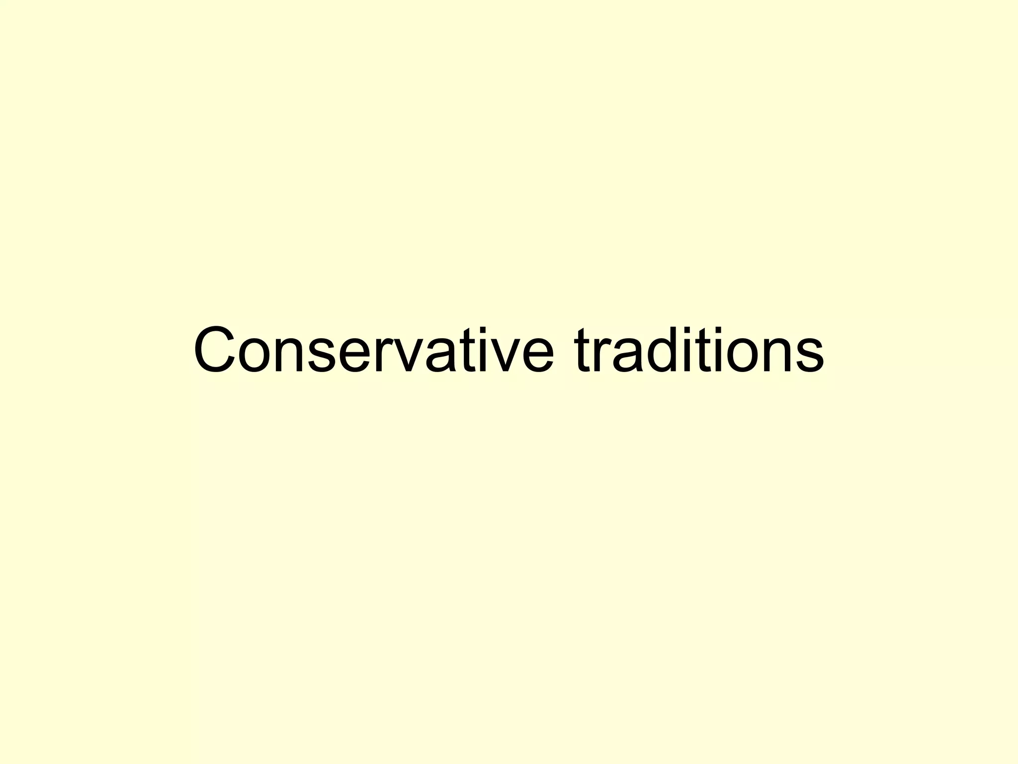 Conservatism | PPT | Politics