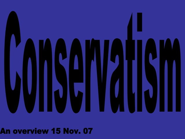 conservatism traditional and new right | PPT
