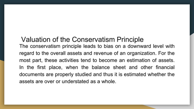 Conservatism Principle of Accounting | PPTX