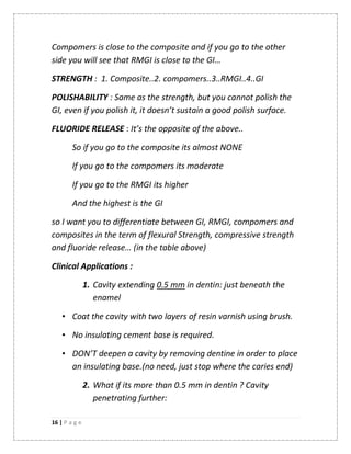 Conservative iv script-2-cavity-liners-and-bases | PDF | Dental Health ...