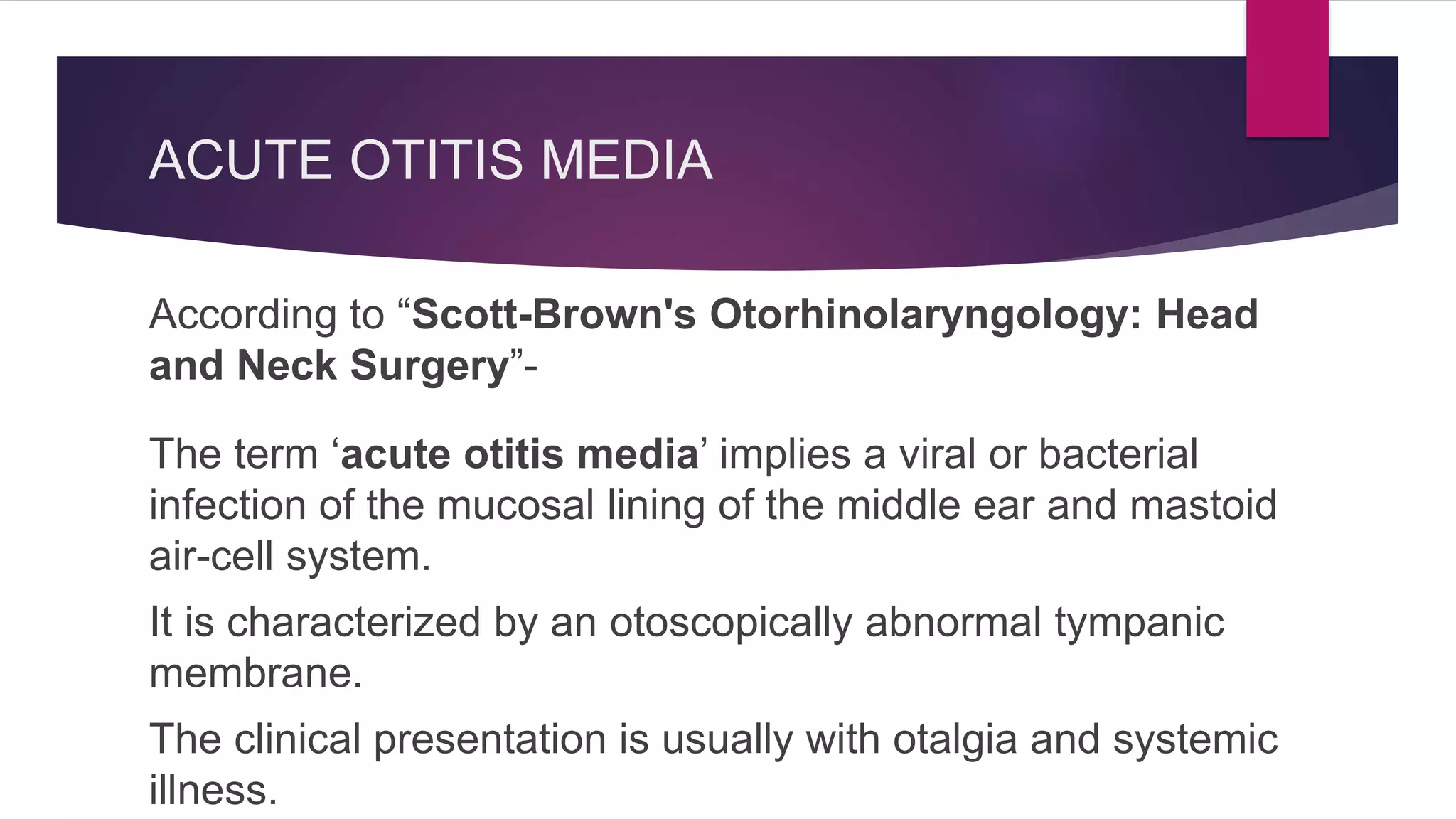 Conservative management of otitis media | PPTX