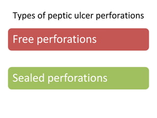 Conservative management of perforated peptic ulcers | PPT