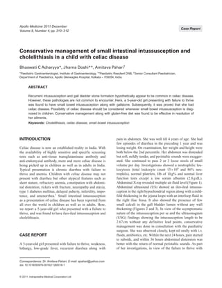 Conservative management of small intestinal intussusception and ...
