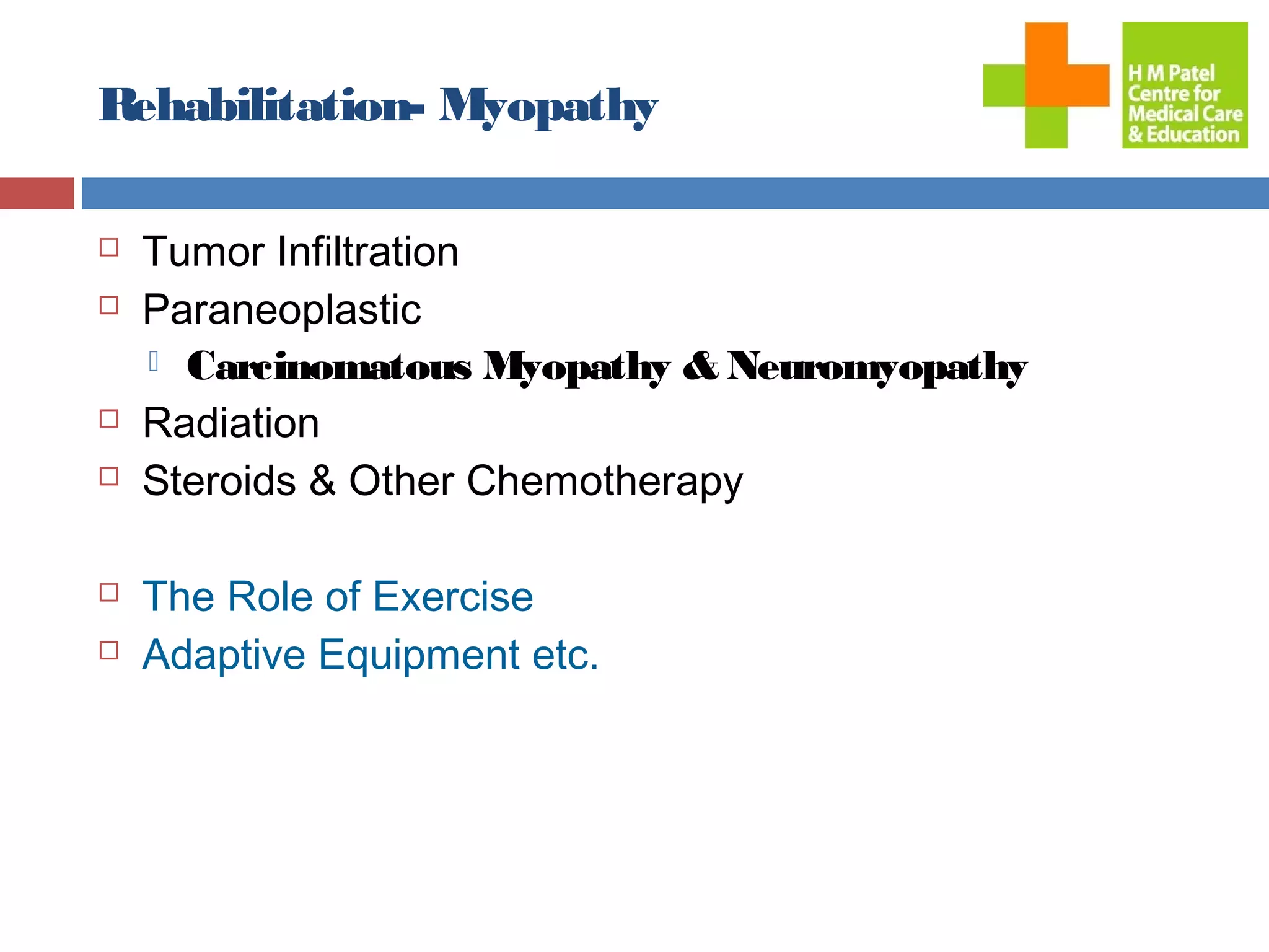 Physiotherapy in cancer | PPT