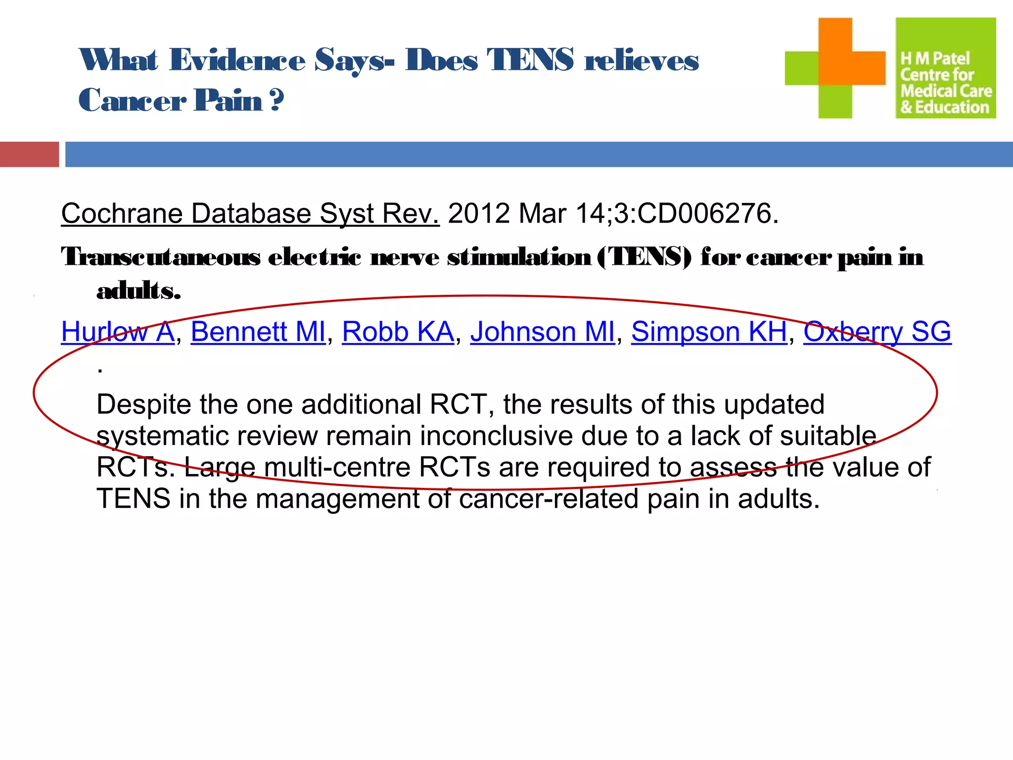 Physiotherapy in cancer | PPT