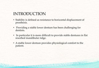 Conservative prosthodontic procedures to improve mandibular denture ...