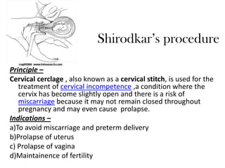 Conservative surgeries for genital prolapse | PPTX